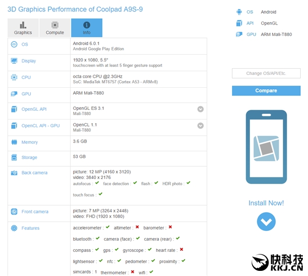 CoolPad A9S-9 with Helio P20 SoC, 13MP Camera listed on GFXBench - Times News UK